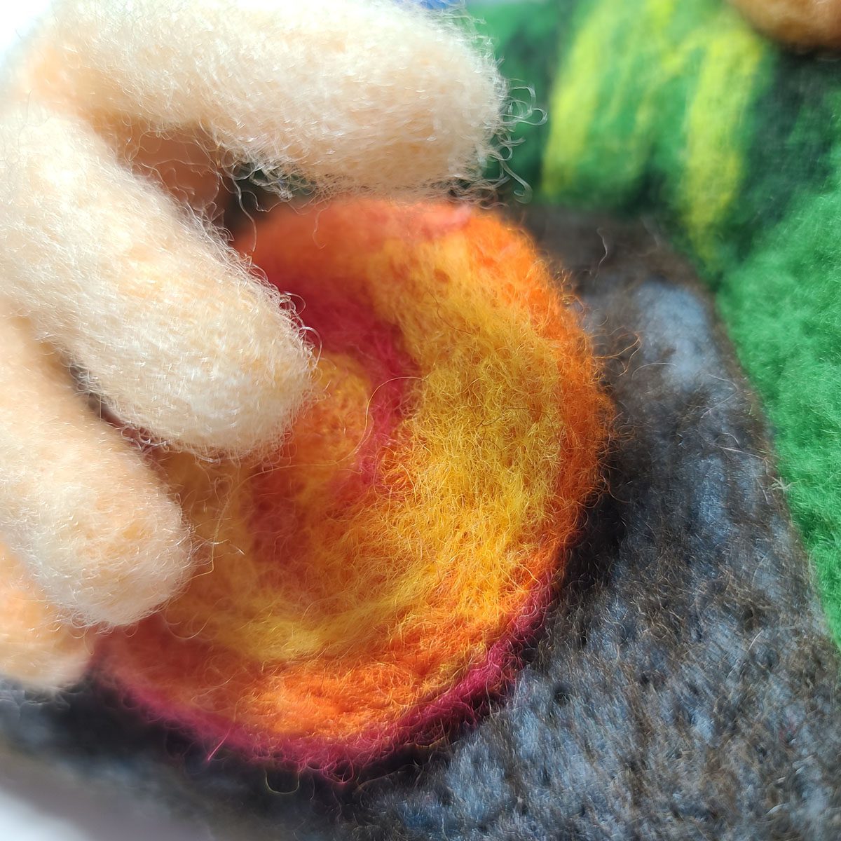 Tyler, Original Felted Painting - Binding Tales