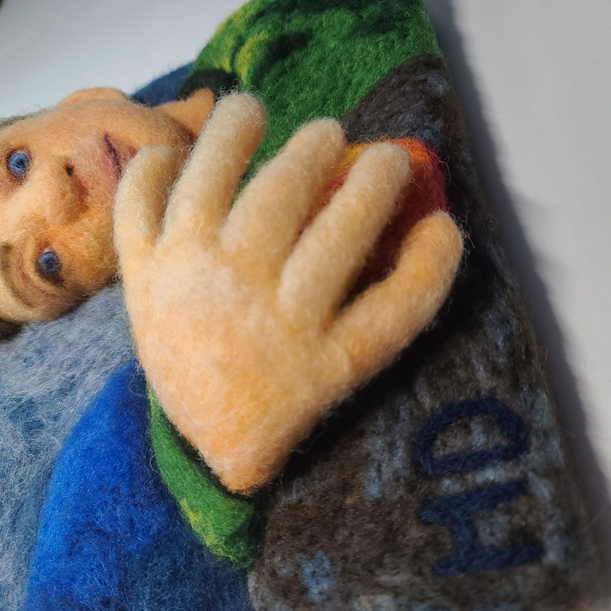 Tyler, Original Felted Painting - Binding Tales