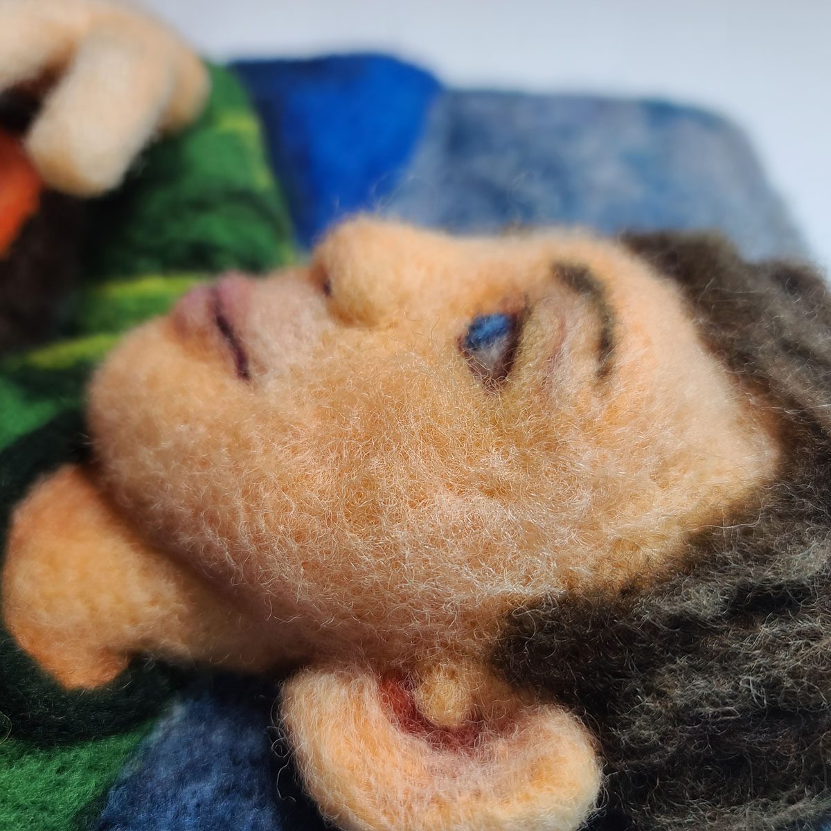 Tyler, Original Felted Painting - Binding Tales