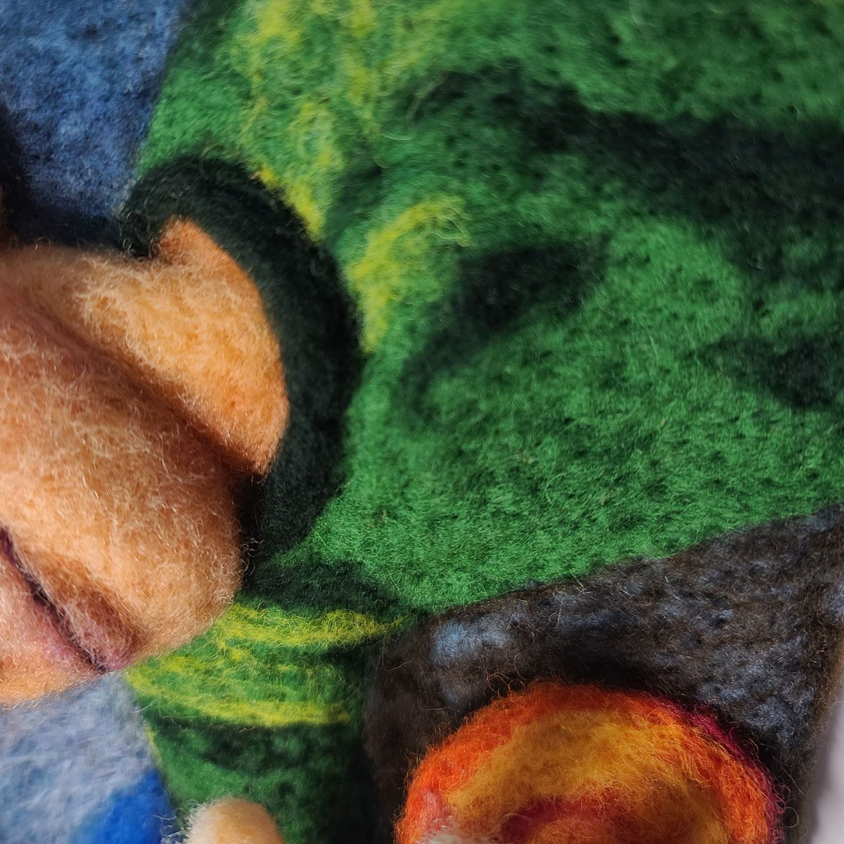 Tyler, Original Felted Painting - Binding Tales